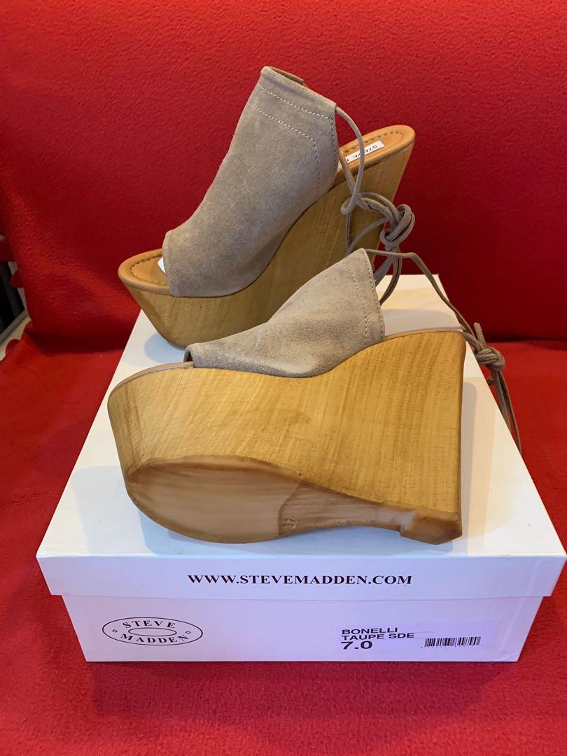 Steve Madden Bonelli Taupe Sde, Women's Fashion, Footwear, Heels on ...