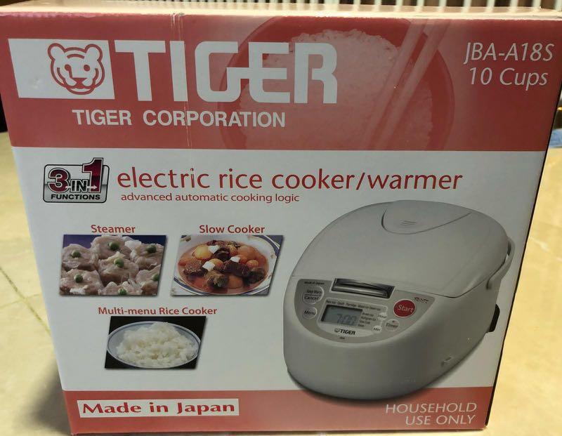 Tiger 3 In 1 Functions 10 Cups Rice Cooker JBA-A18S, TV & Home ...