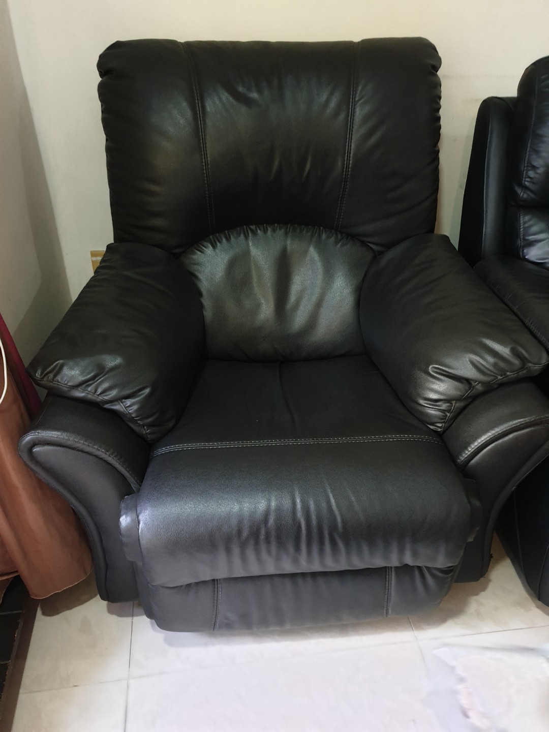 Used PVC single sofa seat, Furniture & Home Living, Furniture, Sofas on ...