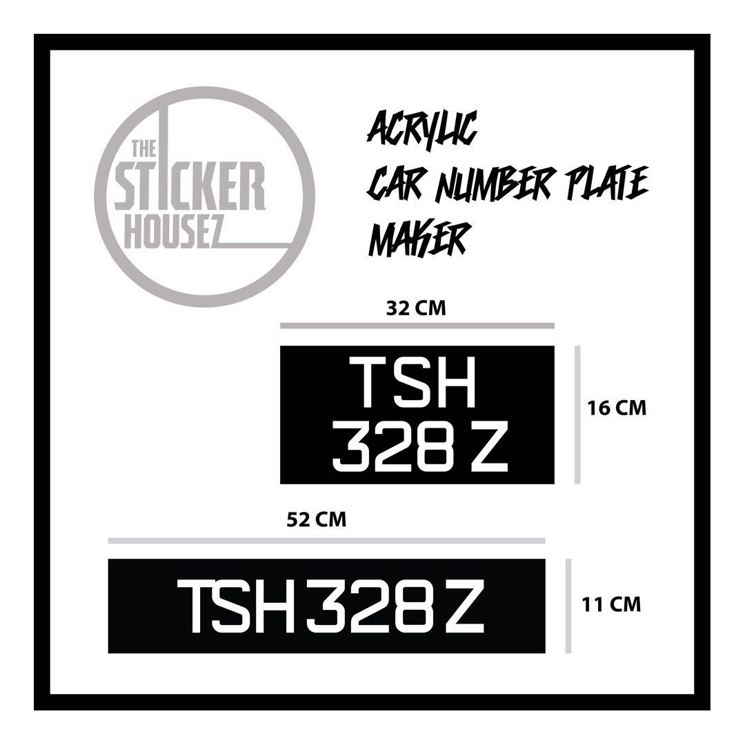Acrylic Car Number plate maker, Car Accessories, Car Plates on Carousell