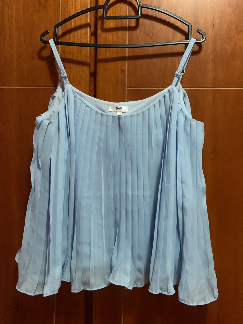 Brand New - Fayth Baby Blue Top, Women's Fashion, Tops, Sleeveless on ...
