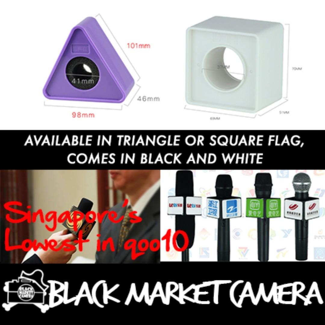 [BMC] Microphone Flag Label for Brand/Logo Display, TV & Home ...