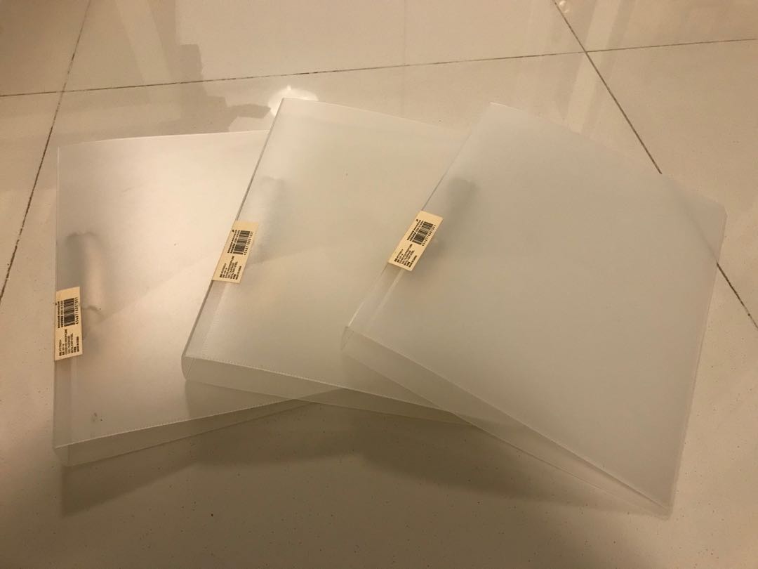 Muji A4 translucent plastic ring file, Hobbies & Toys, Stationery ...