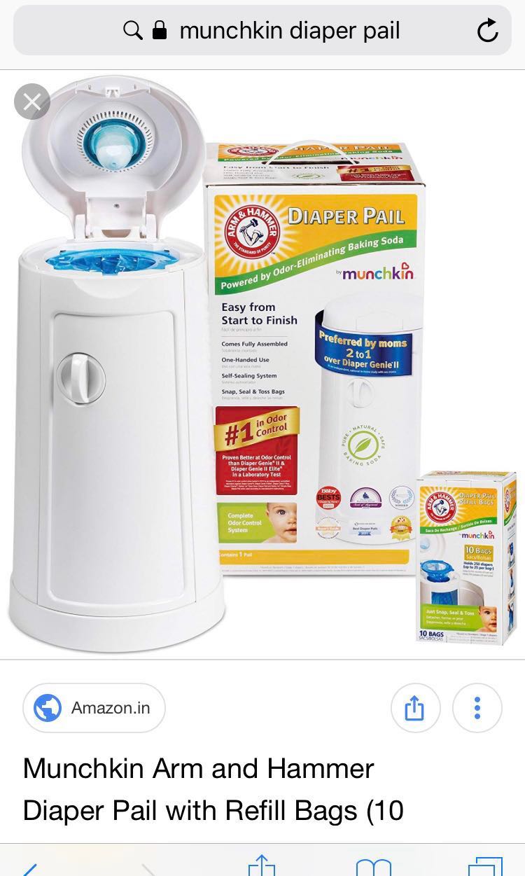 Munchkin diaper bin, Babies & Kids, Bathing & Changing, Diapers & Baby ...