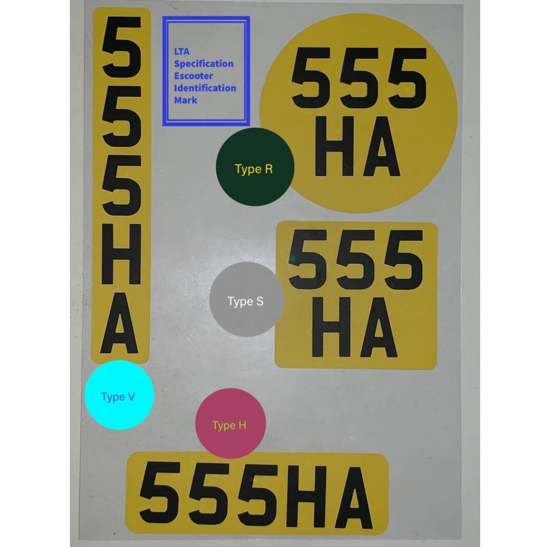 E-Scooter LTA Compliant Identification Mark Sticker, Sports Equipment ...