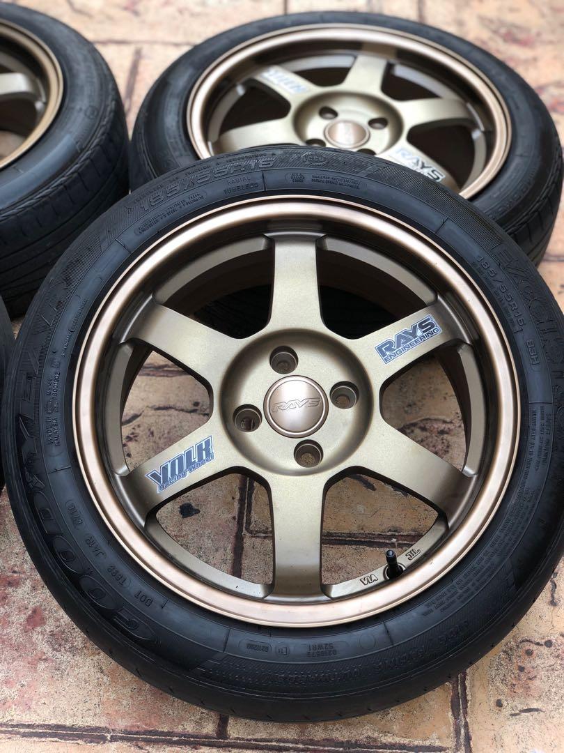 Rim TE37 Rays 16 Thailand, Auto Accessories on Carousell