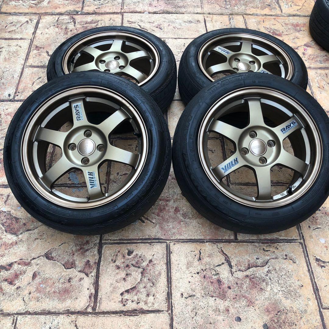 Rim TE37 Rays 16 Thailand, Auto Accessories on Carousell