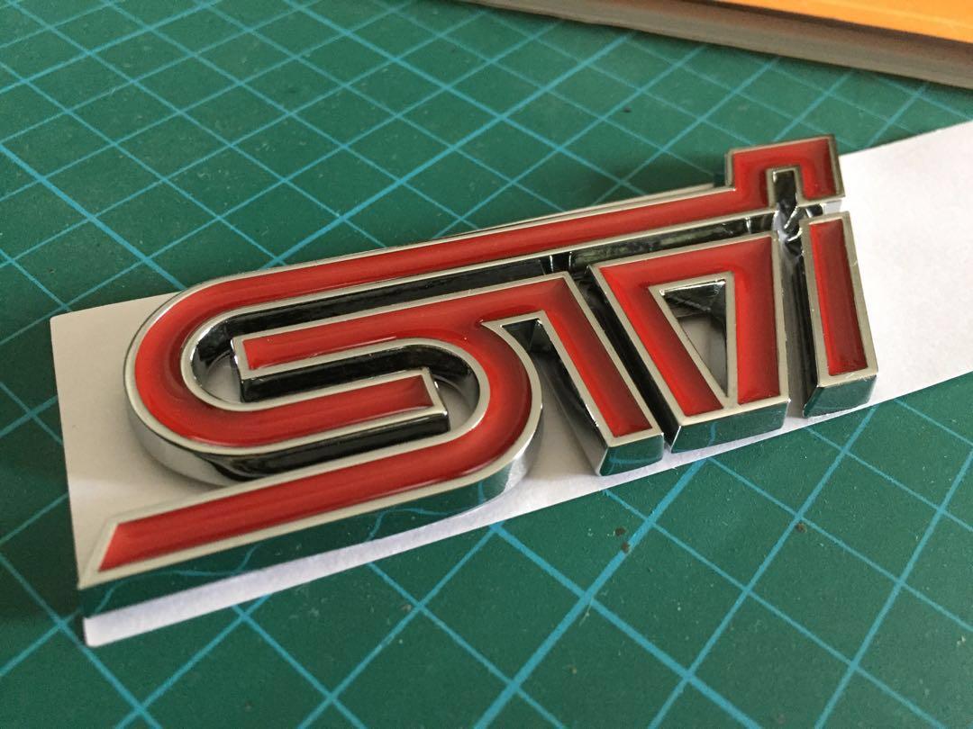 STI Logo ️3D Sticker Emblem Badge for Subaru STI XV Outback Levorg ...