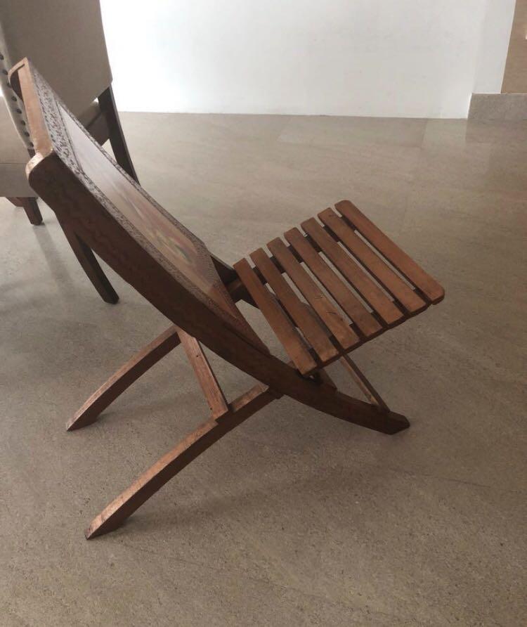 Traditional Indian Rajasthani wooden foldable chair, Babies & Kids ...