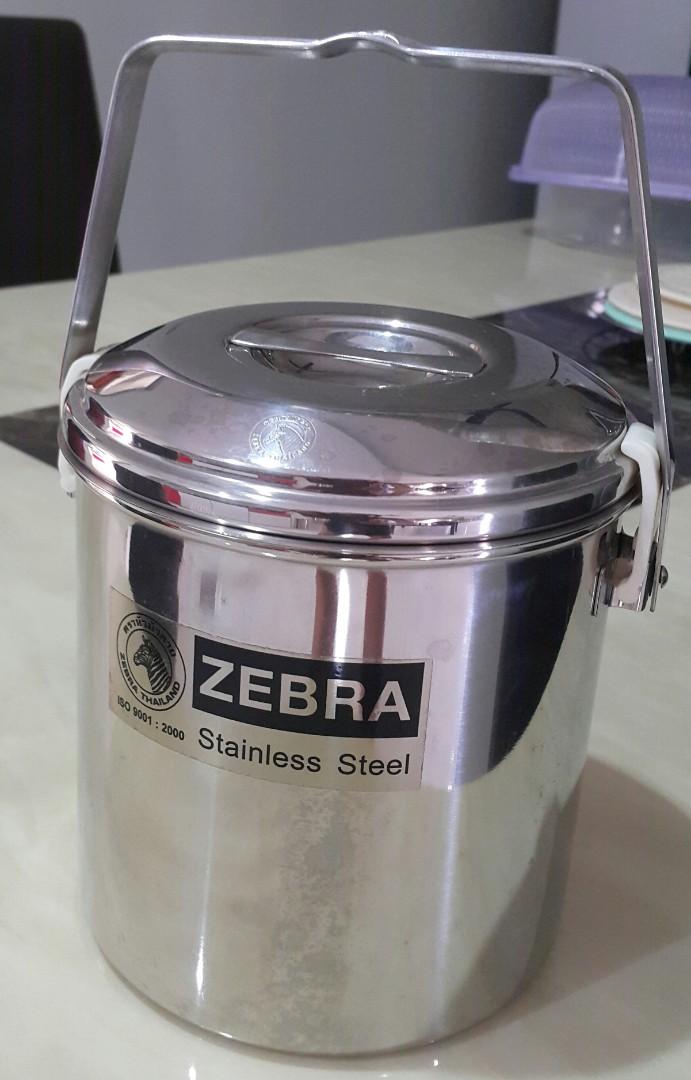 Zebra stainless steel container, Furniture & Home Living, Kitchenware ...