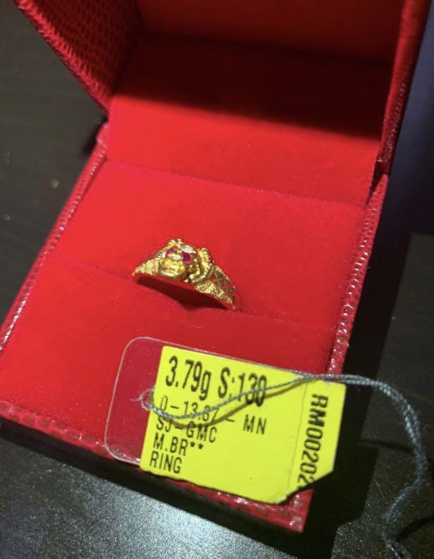 916 Gold Wealth Fetching Frog Ring, Luxury, Accessories on Carousell