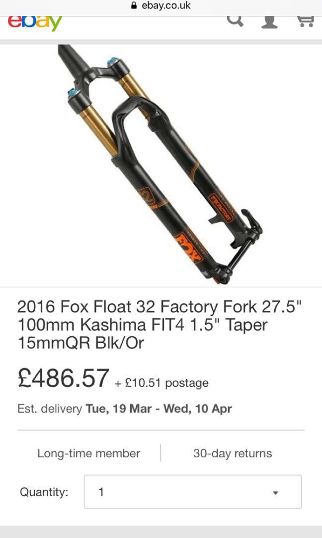 Fox 32 Kashima Coating Fork, Sports Equipment, Bicycles & Parts ...