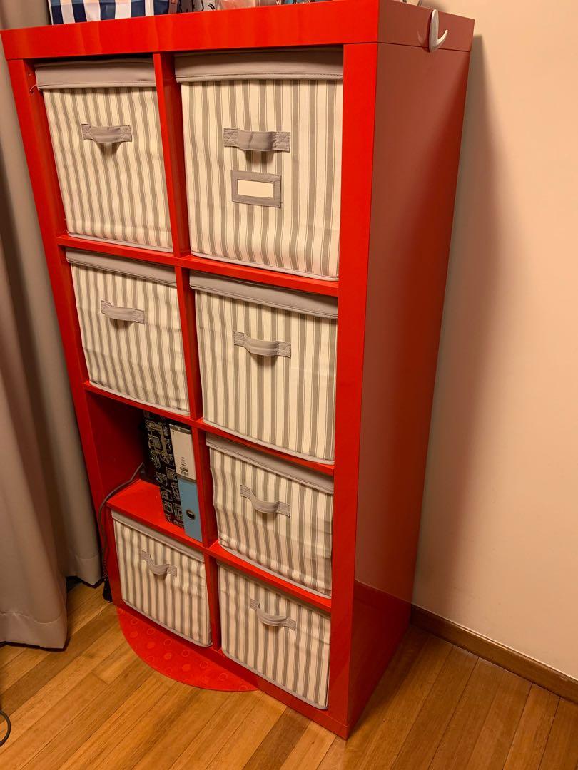 Ikea Red Shelves, Furniture & Home Living, Furniture, Shelves, Cabinets ...