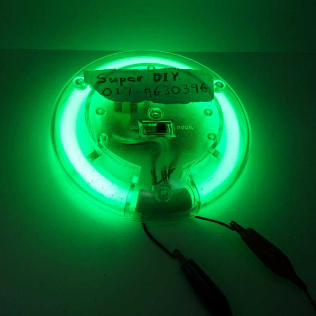 lampu fluorescent lamp hijau green 12V, Furniture & Home Living ...