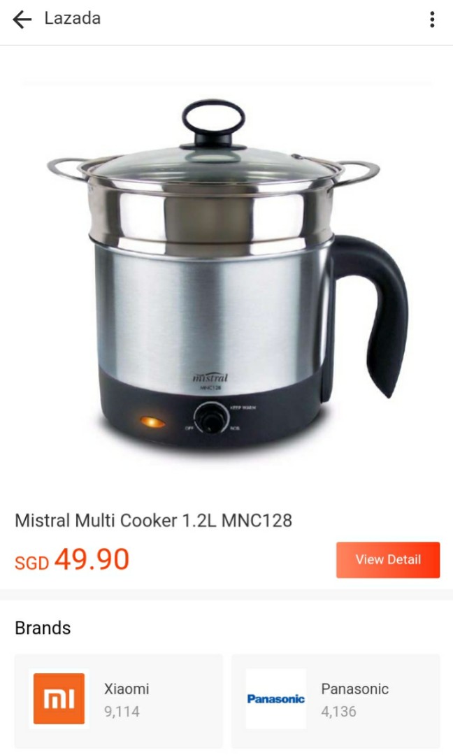 Mistral multi cooker 1.2L, TV & Home Appliances, Kitchen Appliances ...