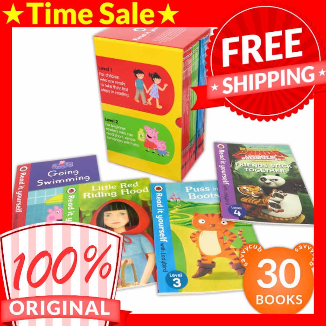 [ORIGINAL] Ladybird Read It Yourself Collection Box Set (30 Books), Books & Stationery, Children ...