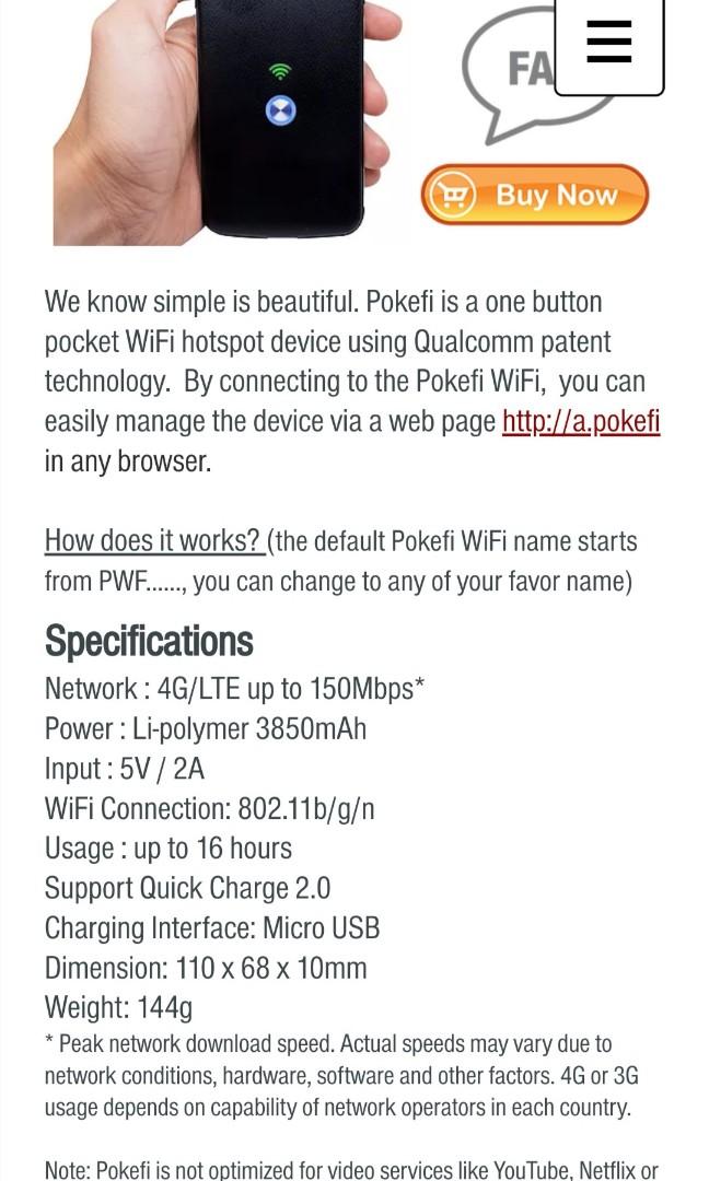 Pokefi - Smart Travelling WiFi Hotspot Router, TV & Home Appliances, Electrical, Adaptors ...