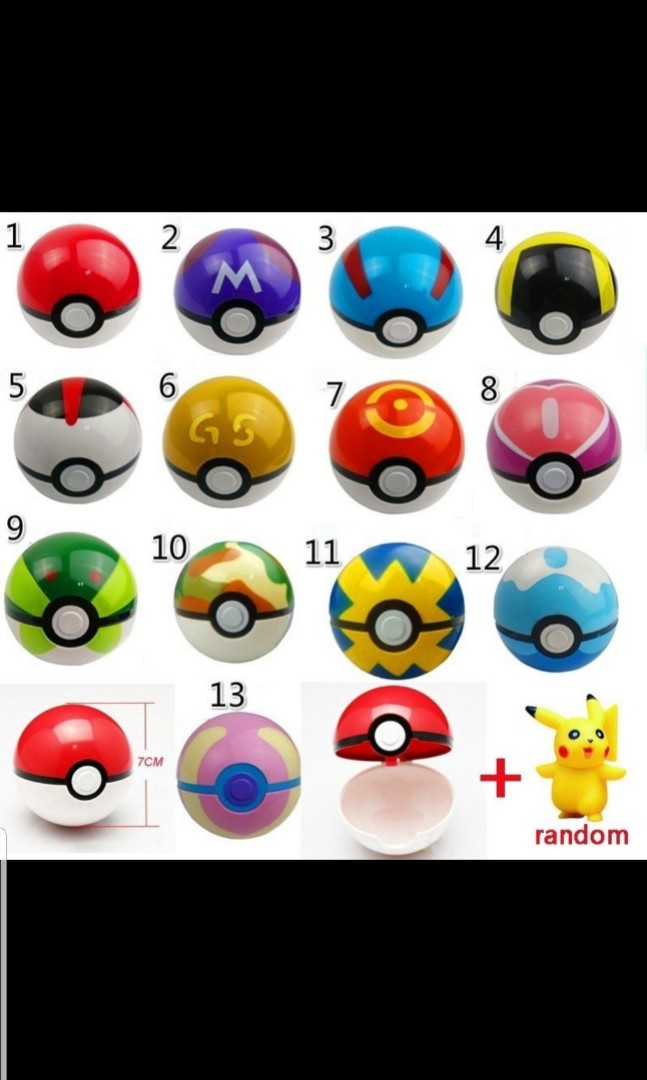POKEMON BALLS + RANDOM POKEMON CHARACTER FREE, Hobbies & Toys, Toys ...