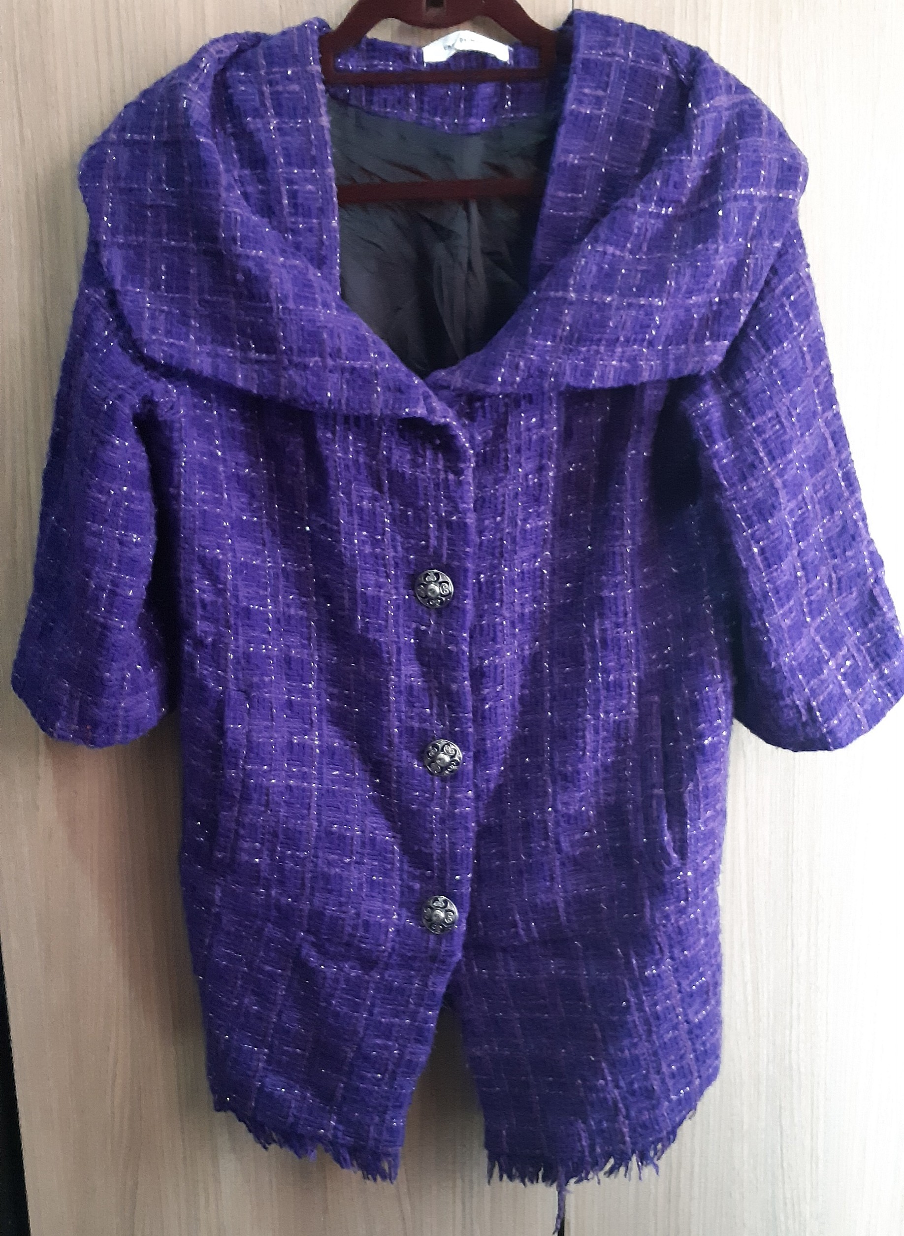 purple wool coat, Women's Fashion, Coats, Jackets and Outerwear on ...