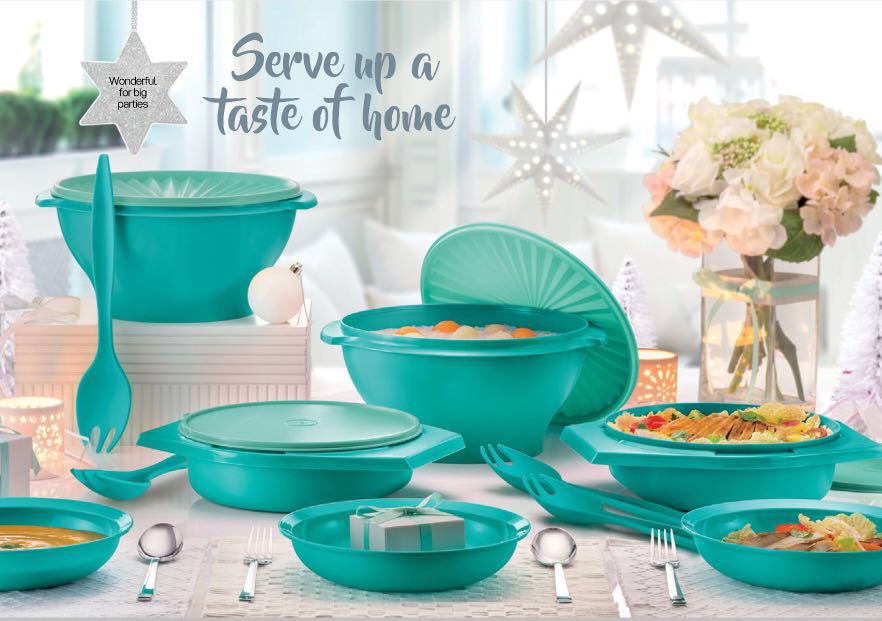 Tupperware Round Server 1.8L, Furniture & Home Living, Kitchenware ...