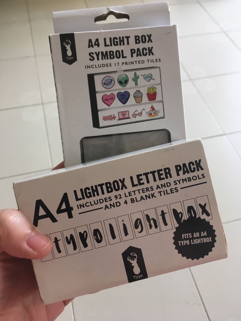 Typo Lightbox Letters and Symbol, Hobbies & Toys, Stationery & Craft ...