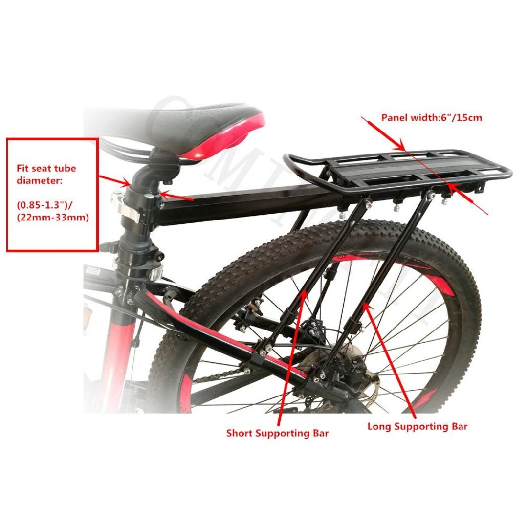 * 120kg load 4 Legs Adjustable Bike Rear Bicycle Rack Cargo Luggage ...