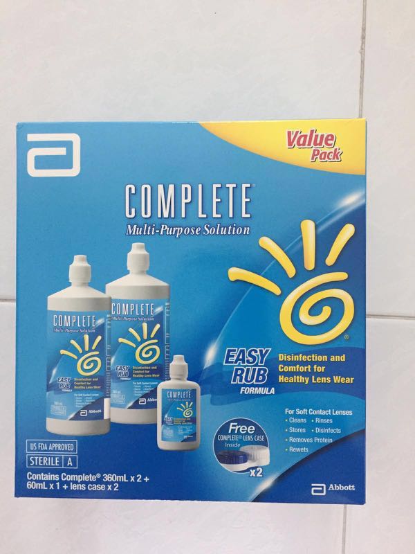 Complete Contact Lens Solution, Beauty & Personal Care, Face, Face Care ...