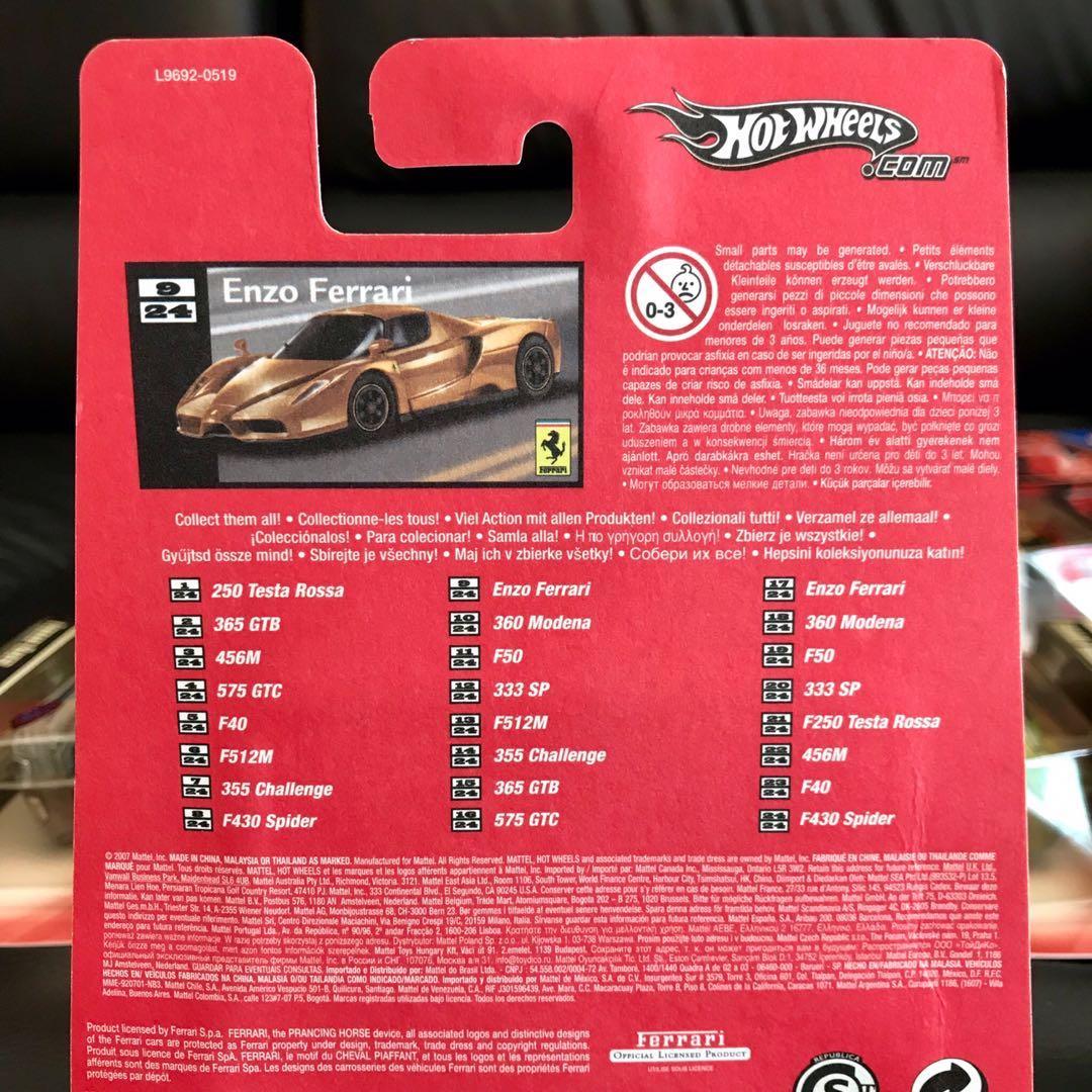 Complete set Hot Wheels Ferrari Racer 60th Anniversary, Hobbies & Toys ...