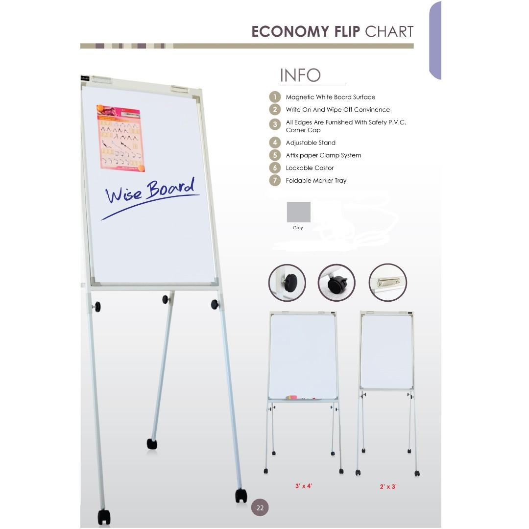 Economy Magnetic Flip Chart Board, Hobbies & Toys, Stationery & Craft ...