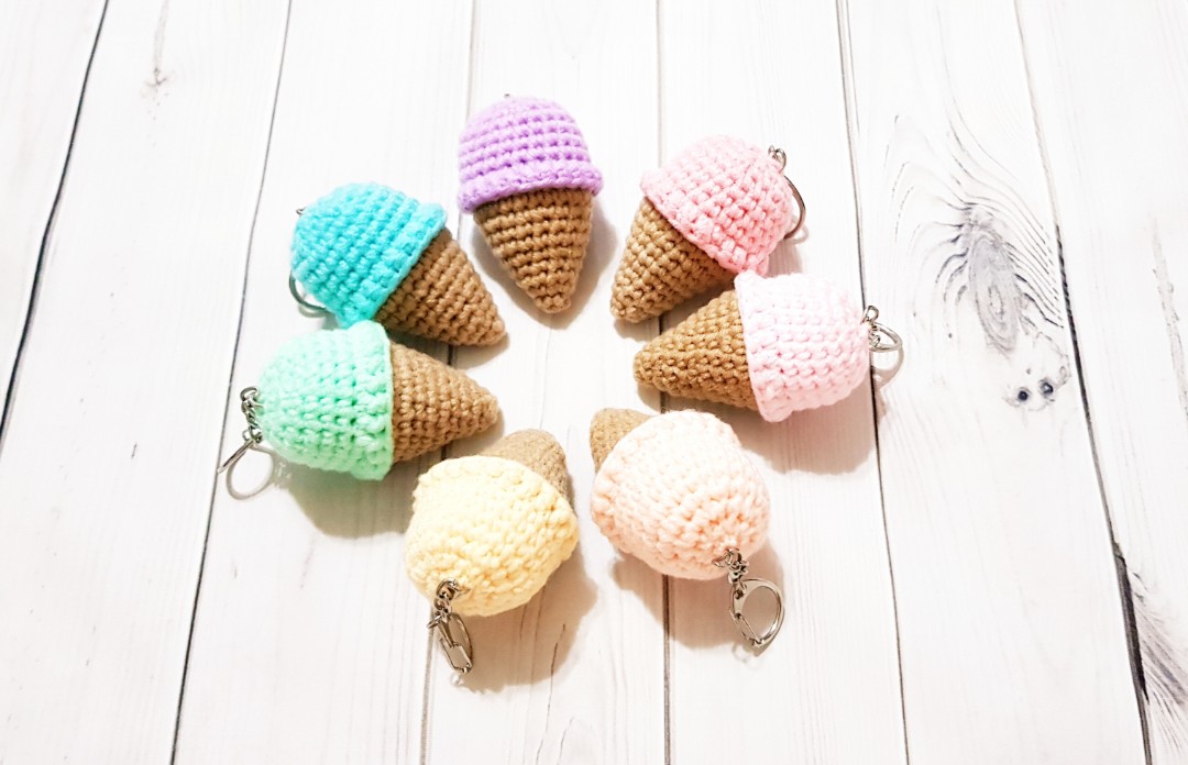 Ice Cream Keychain, Hobbies & Toys, Stationery & Craft, Handmade Craft ...