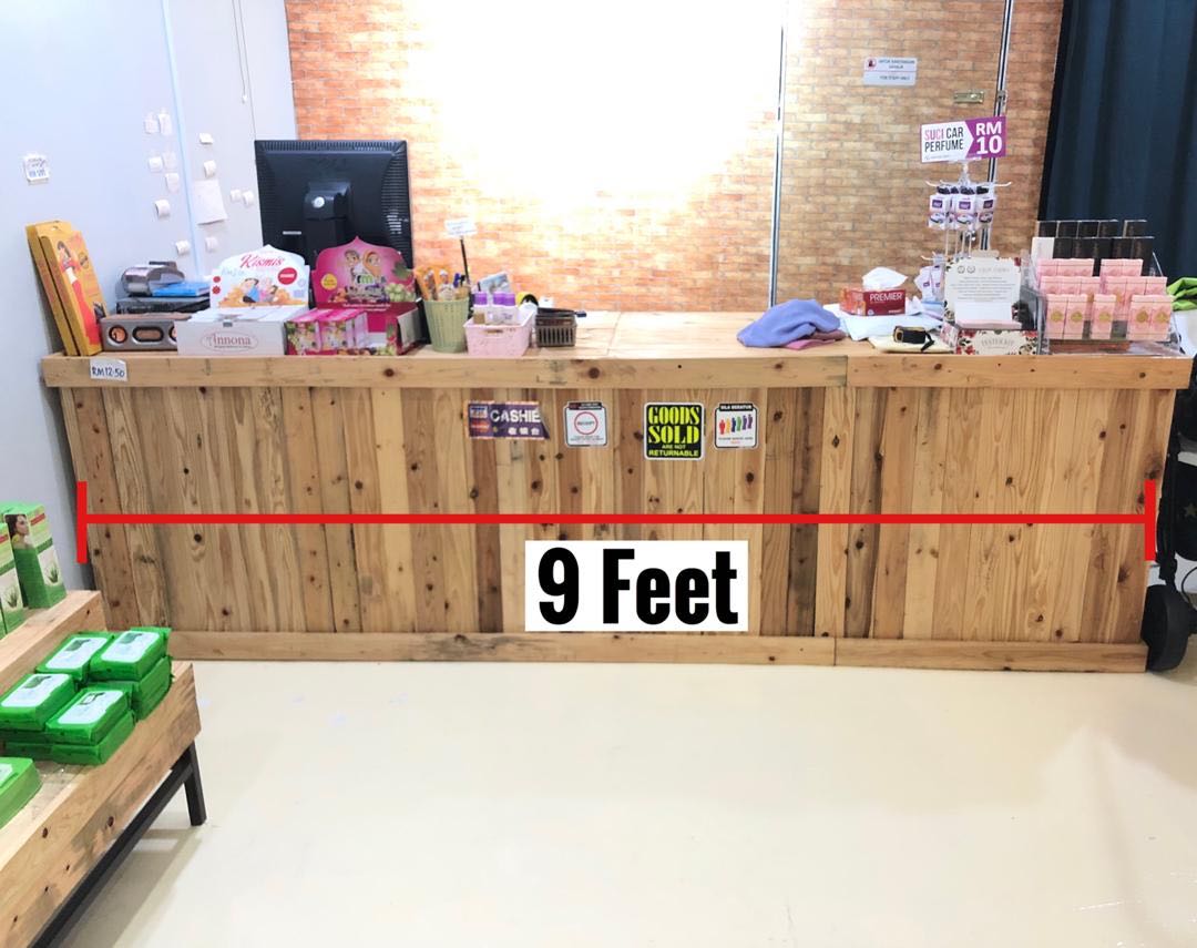 MEJA CASHIER PALLET, Furniture & Home Living, Furniture, Tables & Sets ...