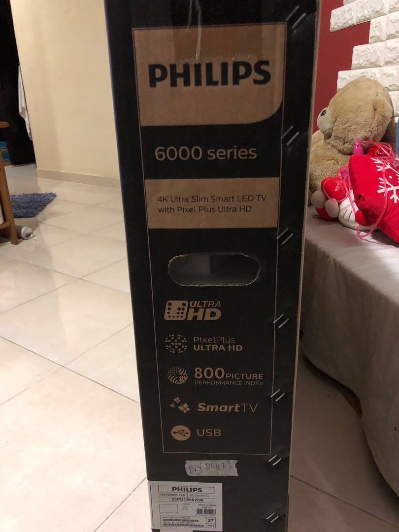 Smart TV UHD 4K Philips (55PUT6002/98) 55” 6000 series, TV & Home ...