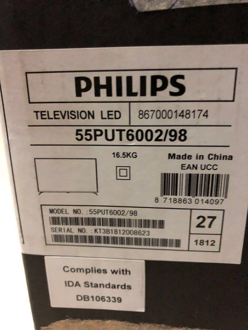 Smart TV UHD 4K Philips (55PUT6002/98) 55” 6000 series, TV & Home ...