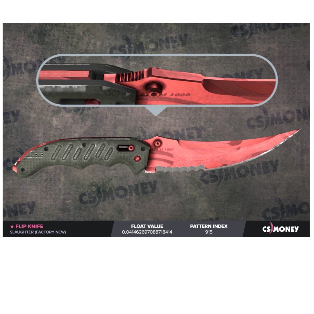 STEAM CSGO Flip Knife Slaughter Factory New, Video Gaming, Gaming ...