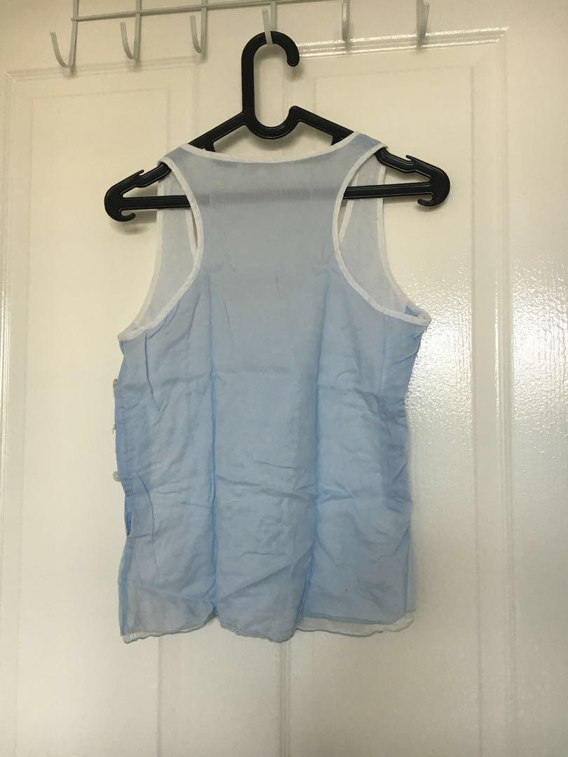Biasa Susanna Perini Woman Blue TOP sleeves, Women's Fashion, Tops ...