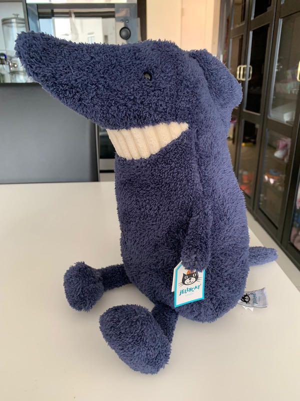 Jellycat Toothy Shark L36cm, Hobbies & Toys, Toys & Games on Carousell