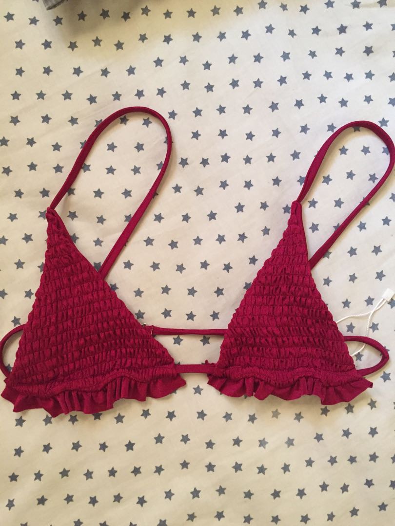 MAROON Bikini Top, Women's Fashion, Tops, Sleeveless on Carousell