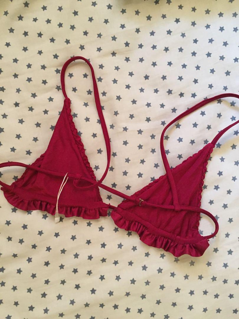 MAROON Bikini Top, Women's Fashion, Tops, Sleeveless on Carousell