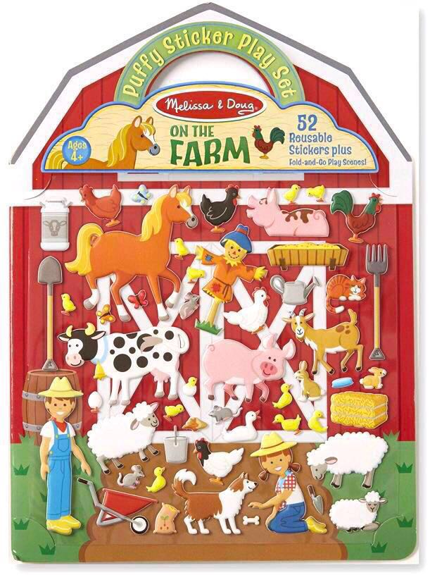 Melissa & Doug Puffy Sticker Play Set - On the Farm - 52 Reusable ...