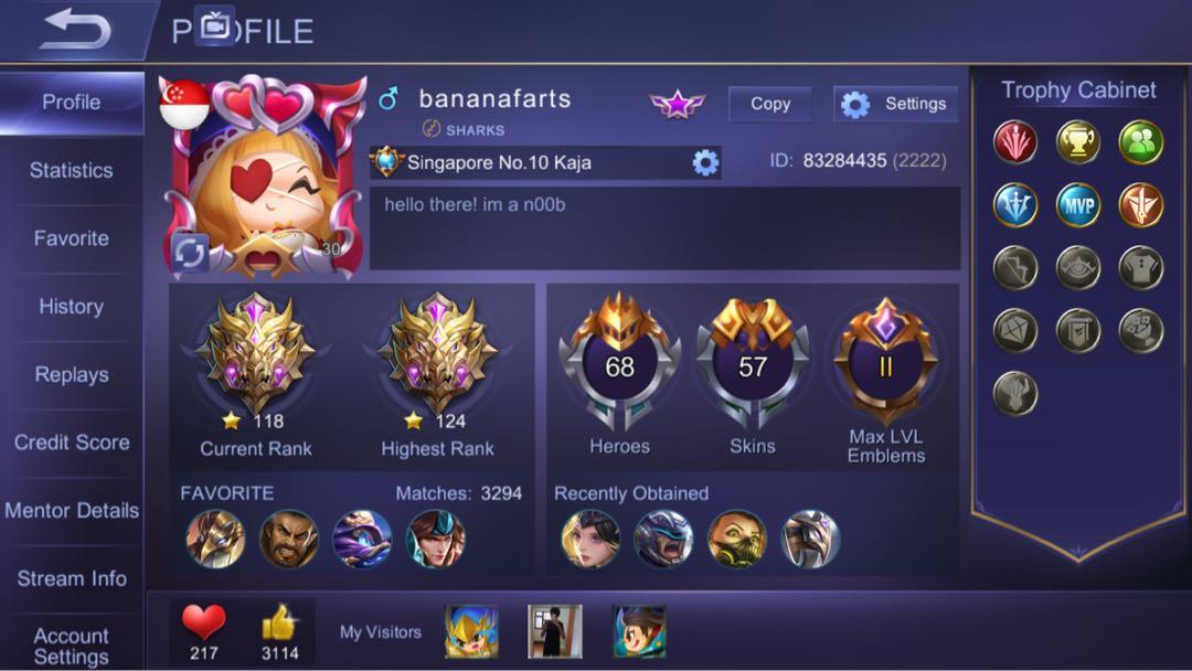 Mobile legends account, Video Gaming, Gaming Accessories, Game Gift ...