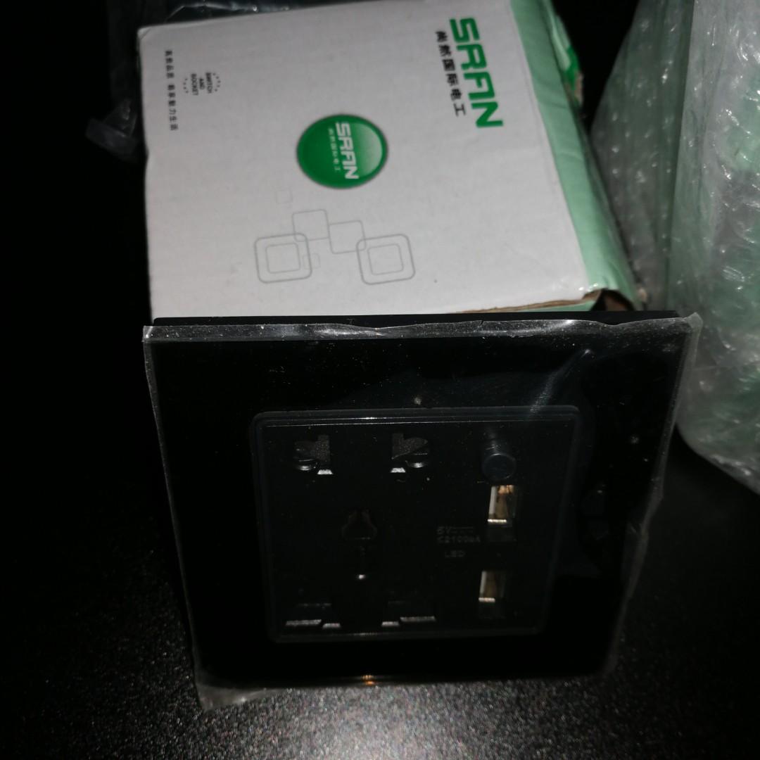 Single gang 230v powerpoint usb, TV & Home Appliances, Electrical ...
