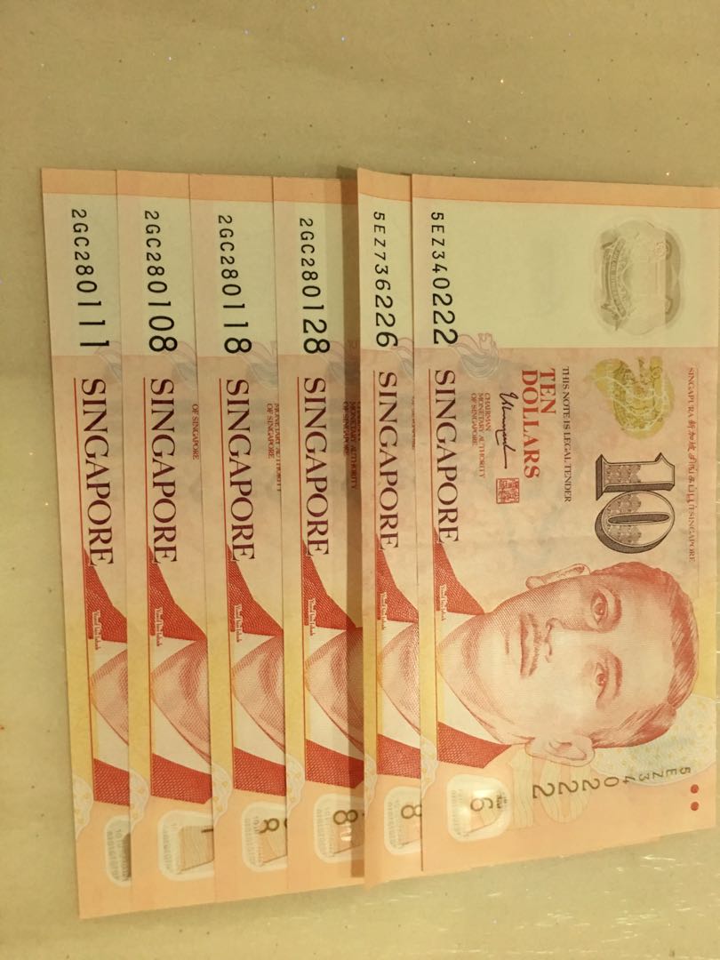 Unique number $10 notes, Hobbies & Toys, Memorabilia & Collectibles ...