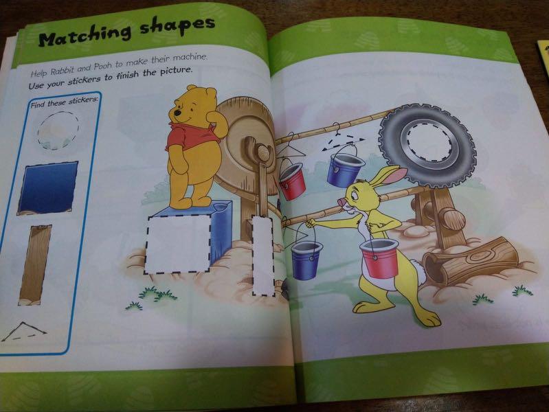Winnie the Pooh shapes activity book 學圖形形狀, 興趣及遊戲, 書本 & 文具, 小說 & 故事書 ...