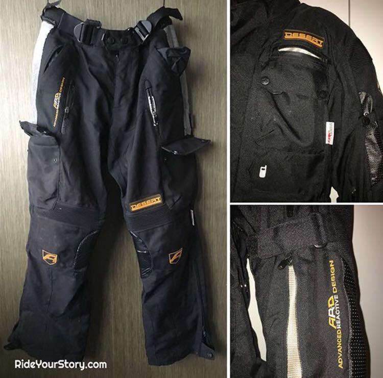 Akito Desert motorcycle jacket and pant (read description for details ...