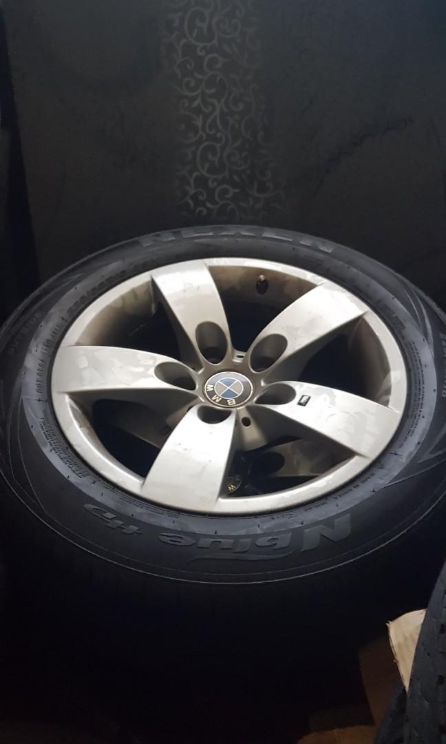 BMW 5 series E60 Original wheels(Full set), Car Accessories on Carousell