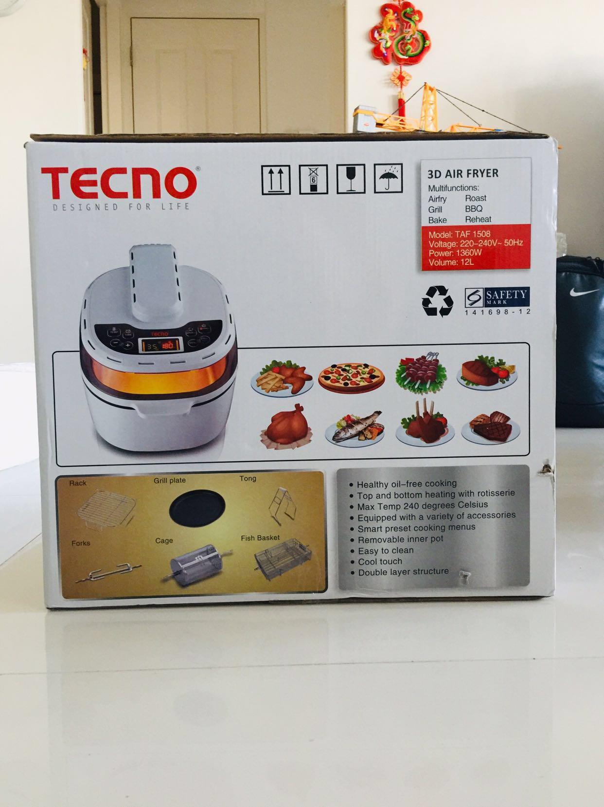 (BN) Tecno 3D Air Fryer (TAF 1508), TV & Home Appliances, Kitchen Appliances, Cookers on Carousell