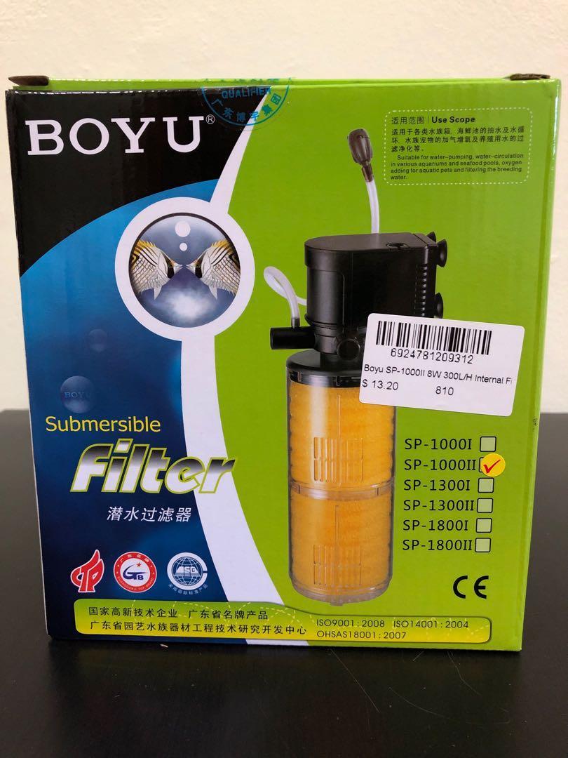 BOYU Submersible Filter(300L/h), Pet Supplies, Homes & Other Pet ...