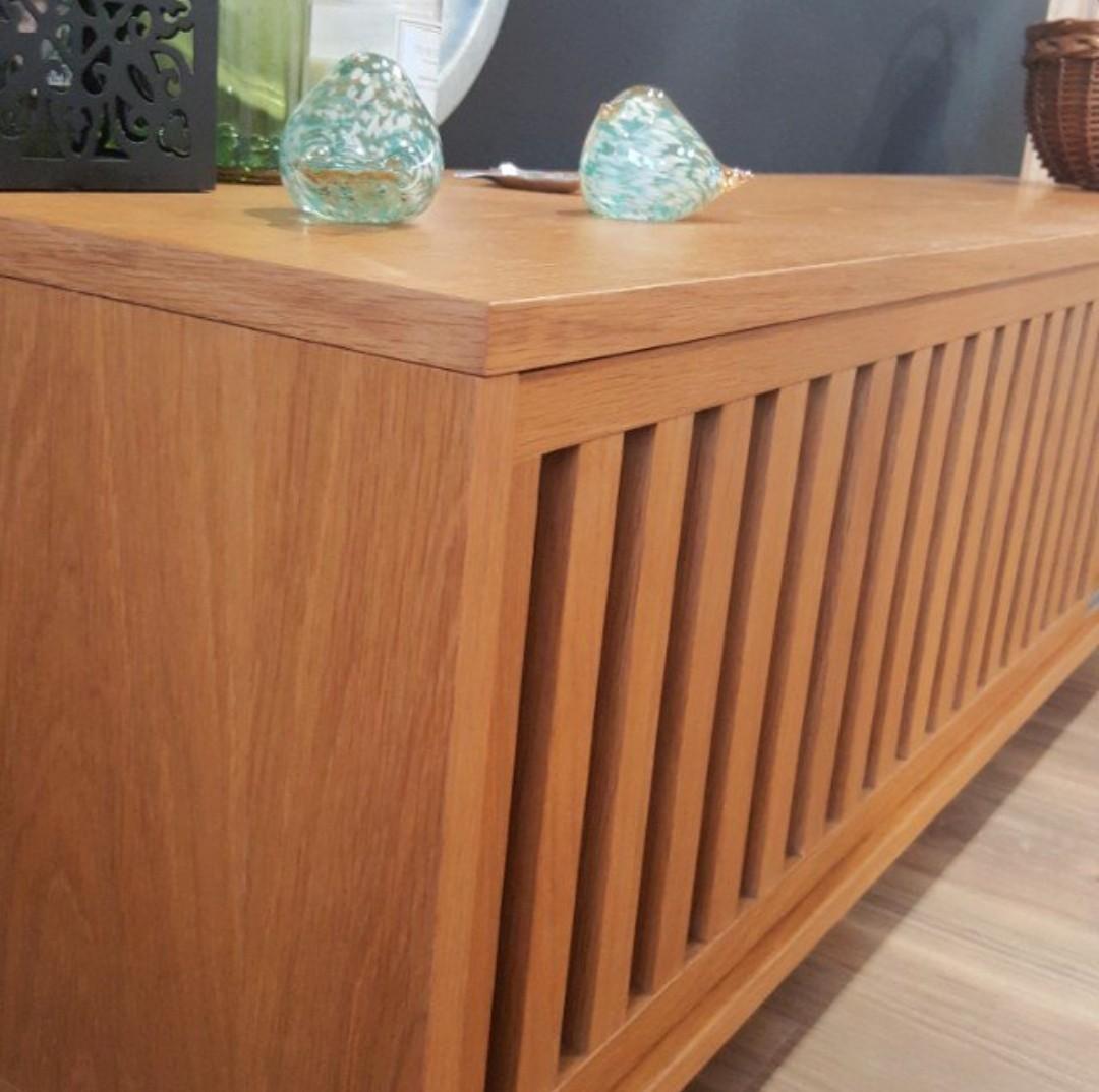 CASTLERY Luka TV Console - Oak Veneer TV Consol TV Cabinet, Furniture ...