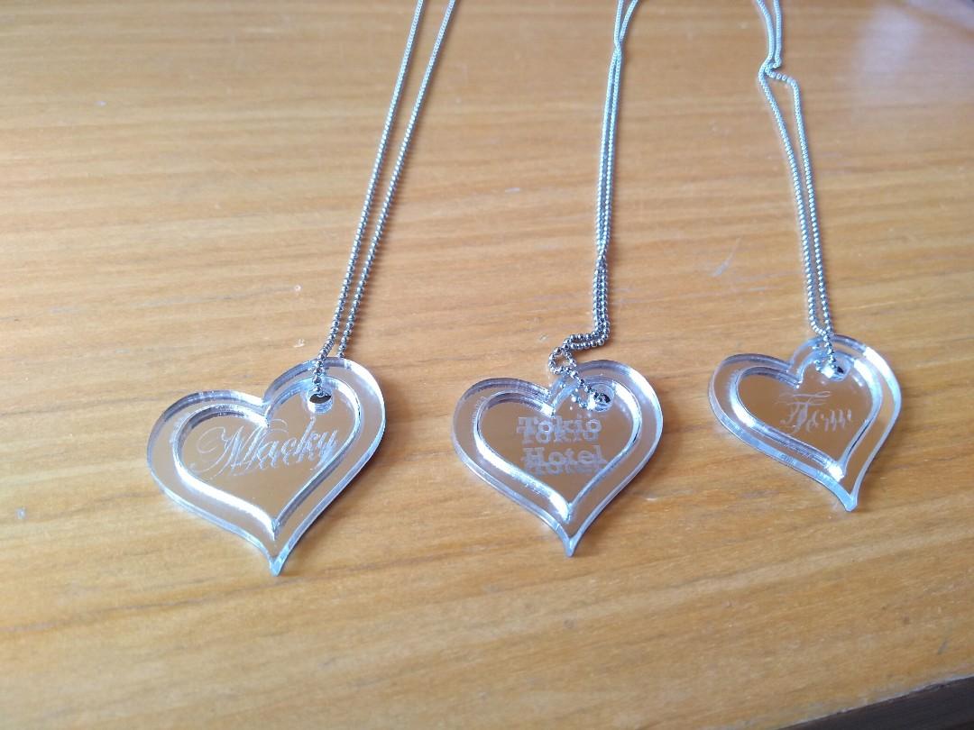 Custom-made Silver Heart Mirror Necklaces - Tokio Hotel Series, Women's ...