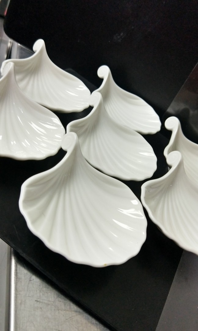 Narumi Bone China Forte Shell Dish 9cm (Set of 6), Furniture & Home ...